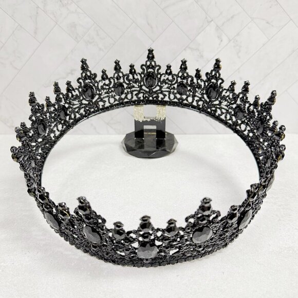 Handmade | Accessories | Gothic Crown Black Diamond Crown For Men ...